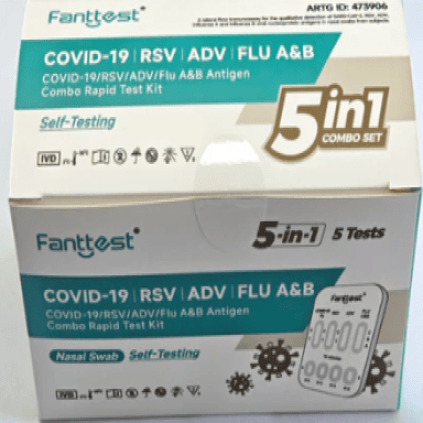 Fanttest COVID-19/RSV/ADV/FLU A&B Antigen Combo Rapid Test Kit (5 in 1)